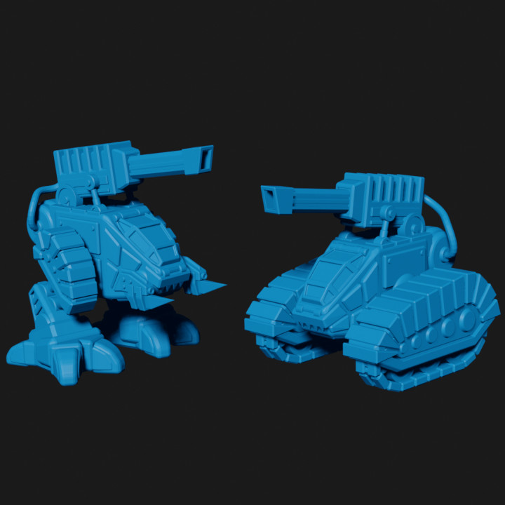 3D Printable Stomper and Chomper (Mecha / Tank) by Donya Quick