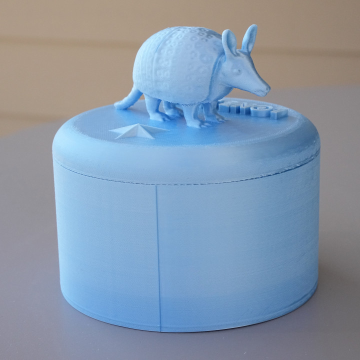 3D Printable Armadillo jar by Philippe Barreaud