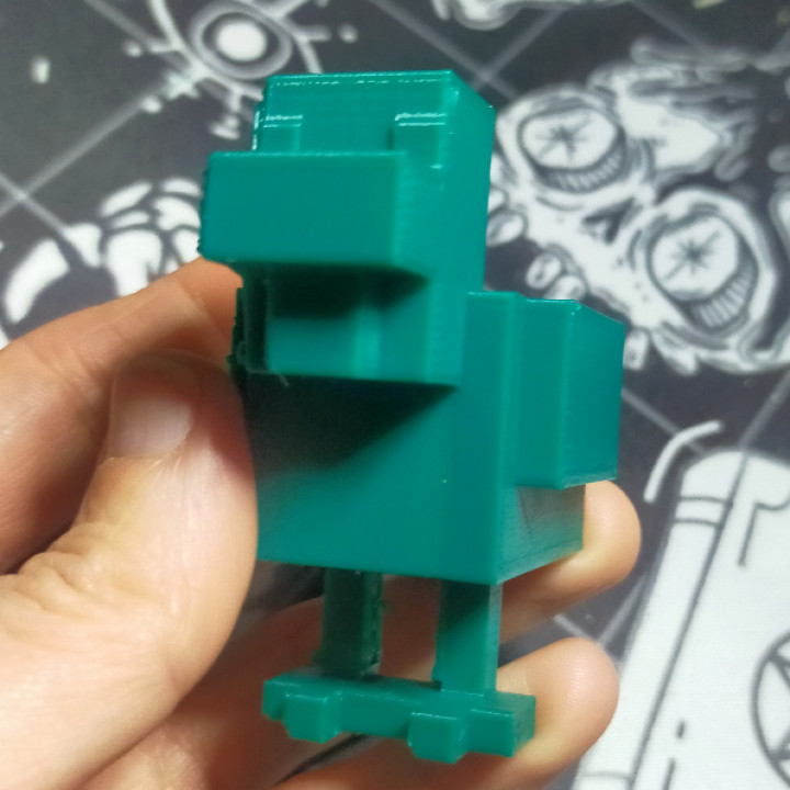 3D Printable Minecraft's Chicken by Mali Itsuki