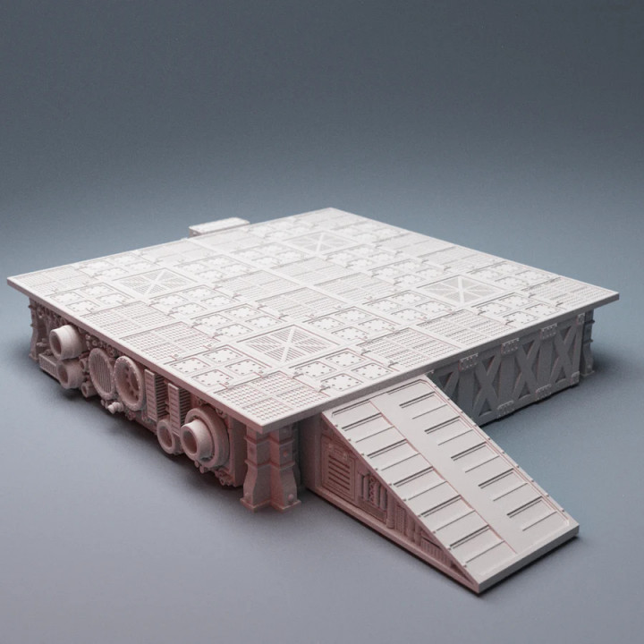 3D Printable Scifi Grimdark UnderNidus Riser Platform 28mm by Corvus Games Terrain