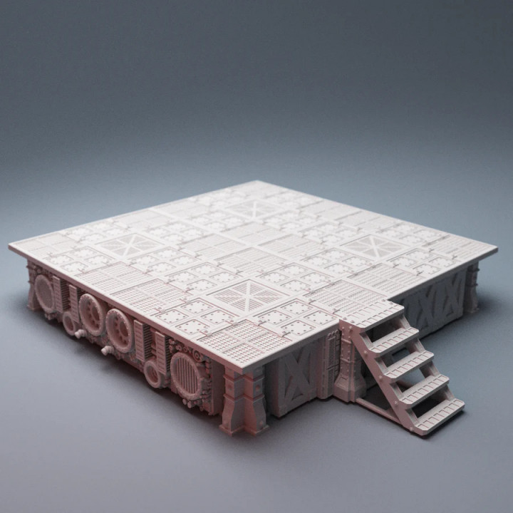 3D Printable Scifi Grimdark UnderNidus Riser Platform 28mm by Corvus Games Terrain