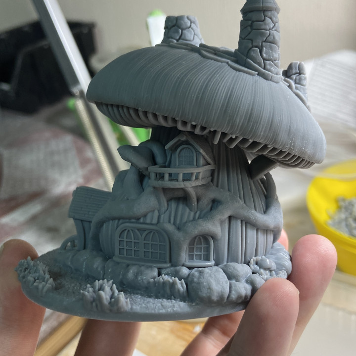 3D Printable Mushrooms Village by Tiny Furniture