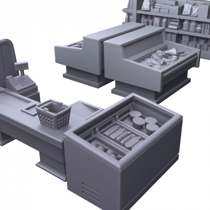 3D Printable Grocery Store by Tiny Furniture