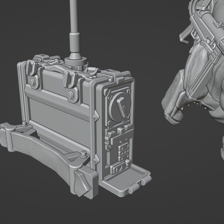3D Printable 28mm German Fallschirmjager Radio Operators by Colonel Muller