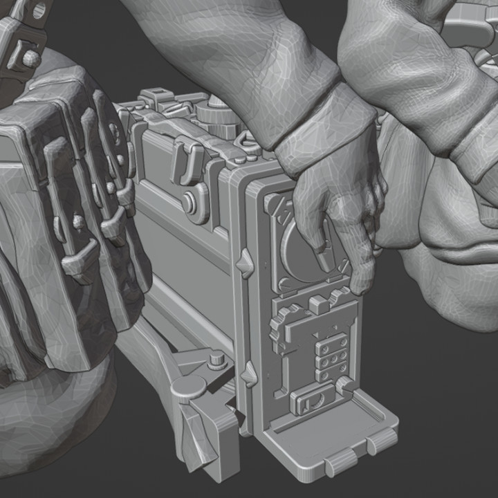 3D Printable 28mm German Fallschirmjager Radio Operators by Colonel Muller