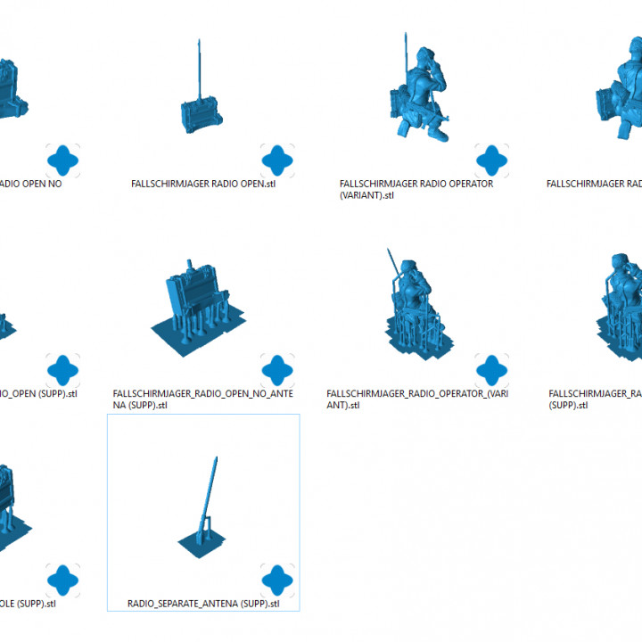 3D Printable 28mm German Fallschirmjager Radio Operators by Colonel Muller