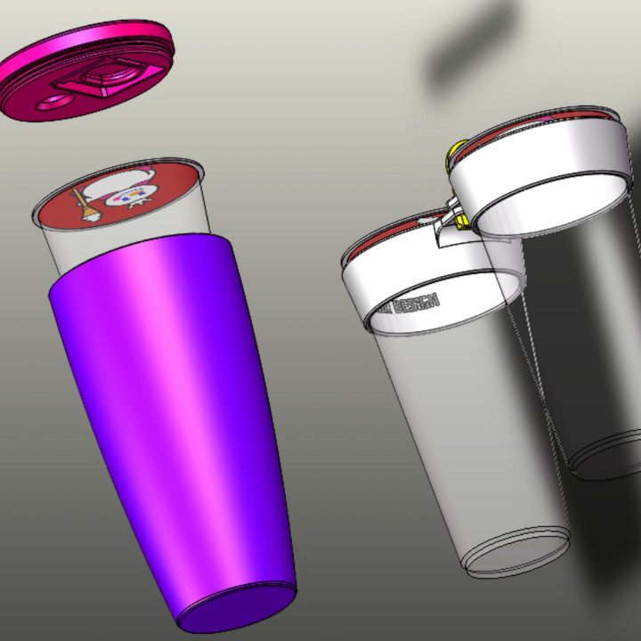 3D Printable Bubble Tea Holder by MING