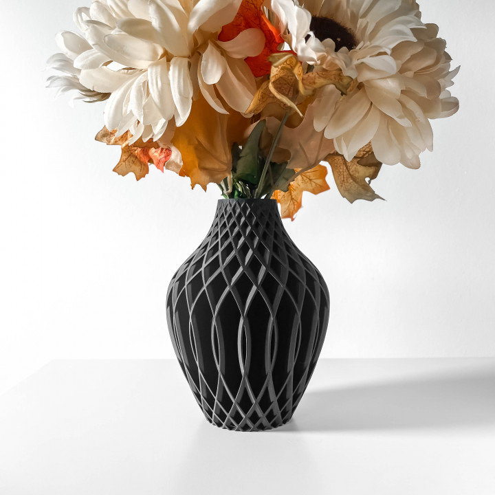 3D Printable The Vika Vase, Modern and Unique Home Decor for Dried and Preserved Flower ...