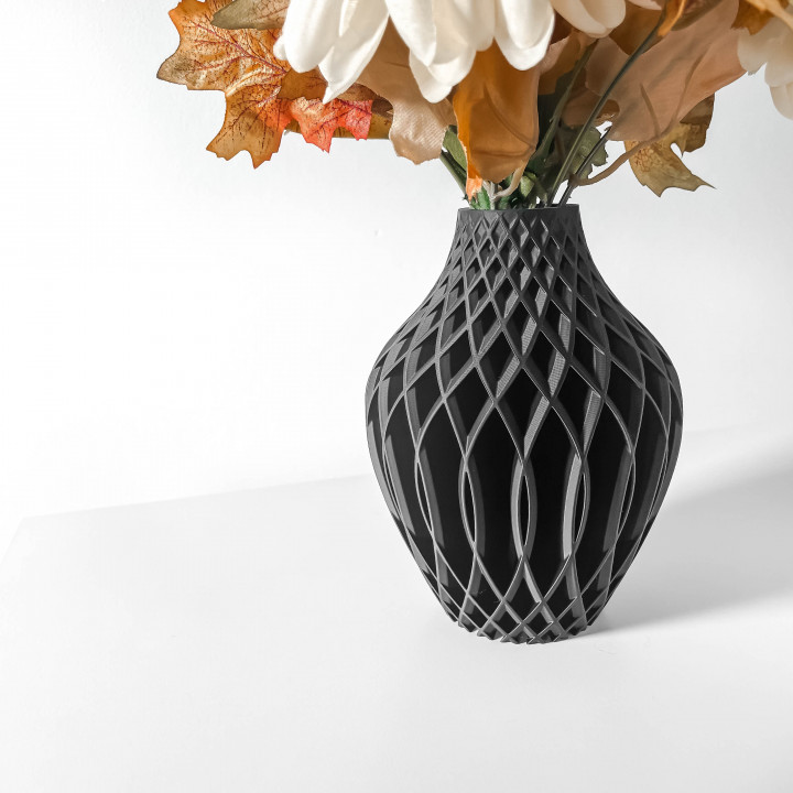 3D Printable The Vika Vase, Modern and Unique Home Decor for Dried and Preserved Flower ...