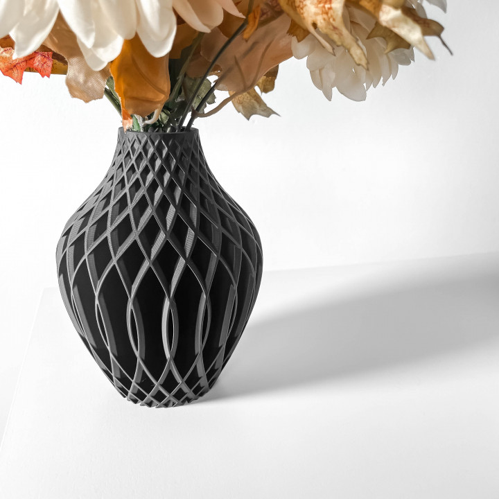 3D Printable The Vika Vase, Modern and Unique Home Decor for Dried and Preserved Flower ...