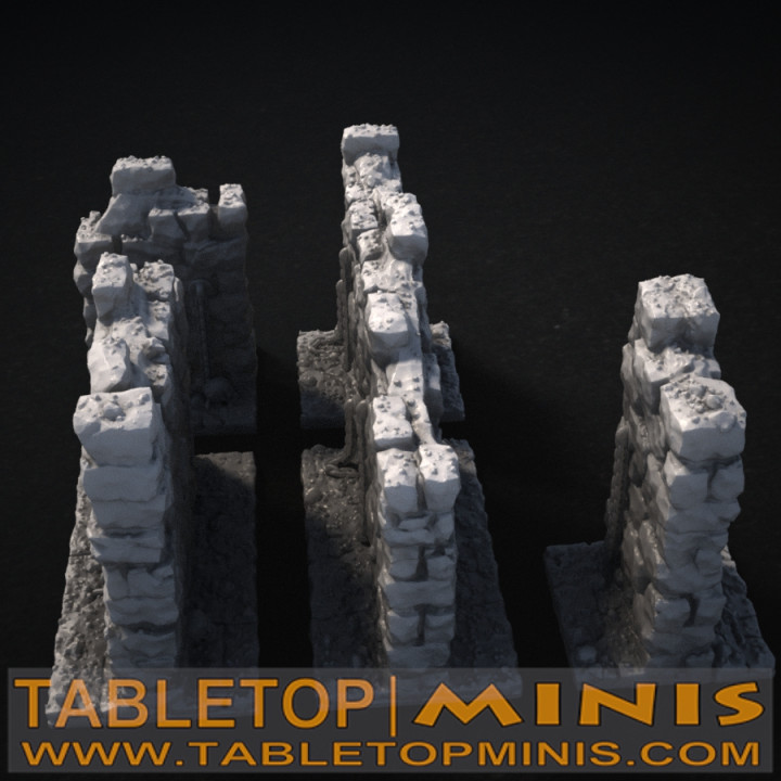 3D Printable Wall Modules by TableTopMinis