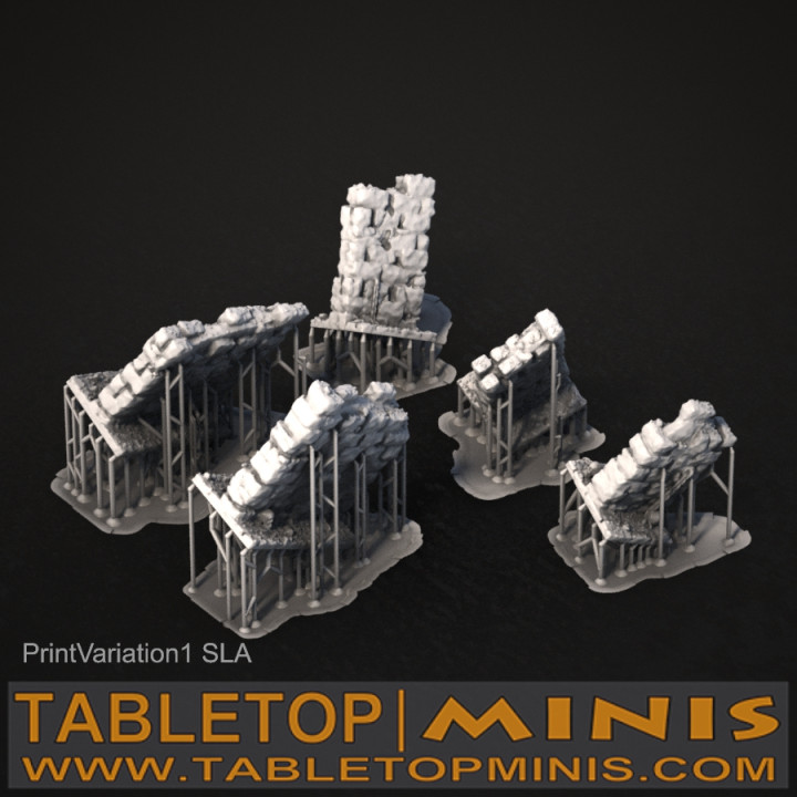 3D Printable Wall Modules by TableTopMinis