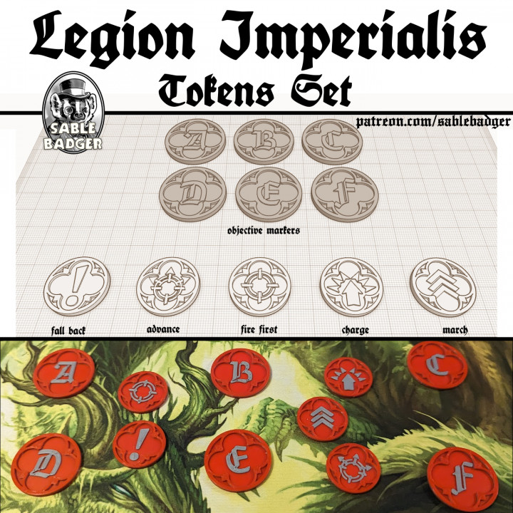 3D Printable Game Token Project - Legion Imperialis by brander roullett