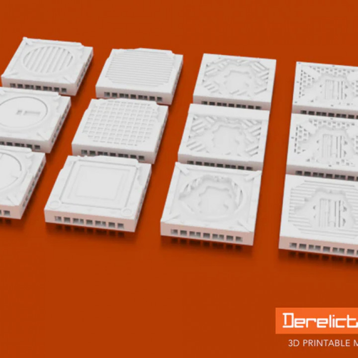 3D Printable Scifi Grimdark Derelict Warp Runner Modular Corridors 28mm ...