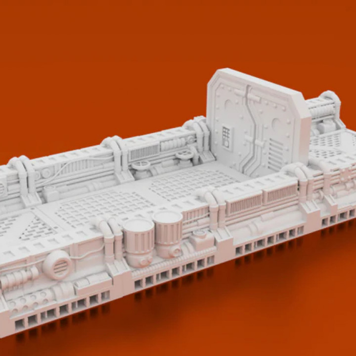 3D Printable Scifi Grimdark Derelict Warp Runner Modular Corridors 28mm ...