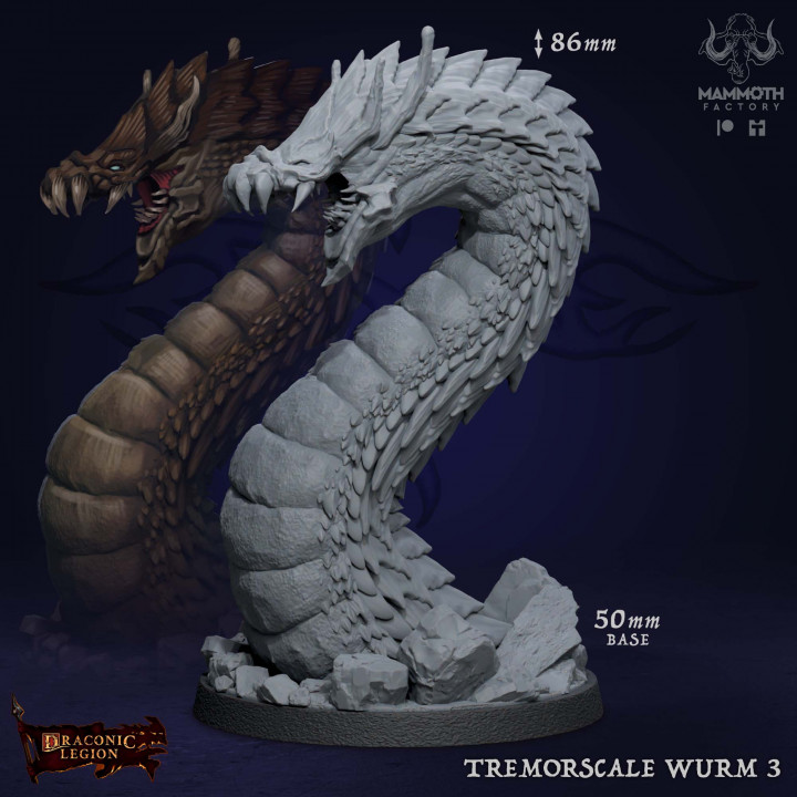 3D Printable Tremorscale Wurm by Mammoth Factory