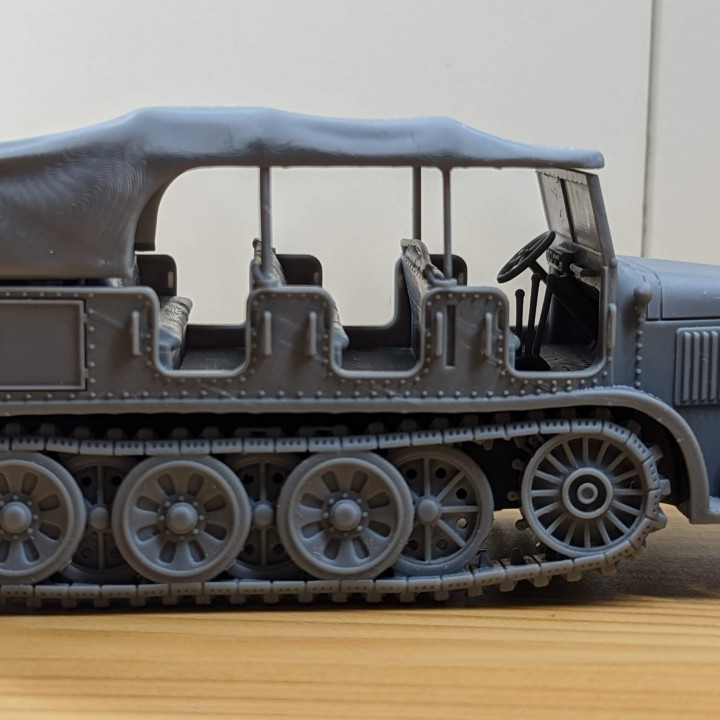 3d Printable Half Track Sdkfz8 Db9 Zugkraftwagen 12t Crewmen Germany Ww2 By Wargame3d 