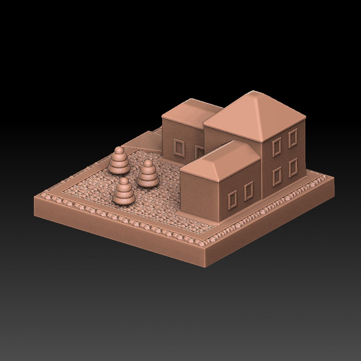 3D Printable Simcity 2000 Buildings by Sharedog Miniatures