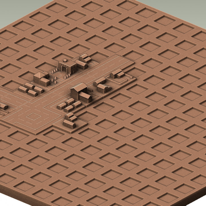 3D Printable Simcity 2000 Buildings by Sharedog Miniatures