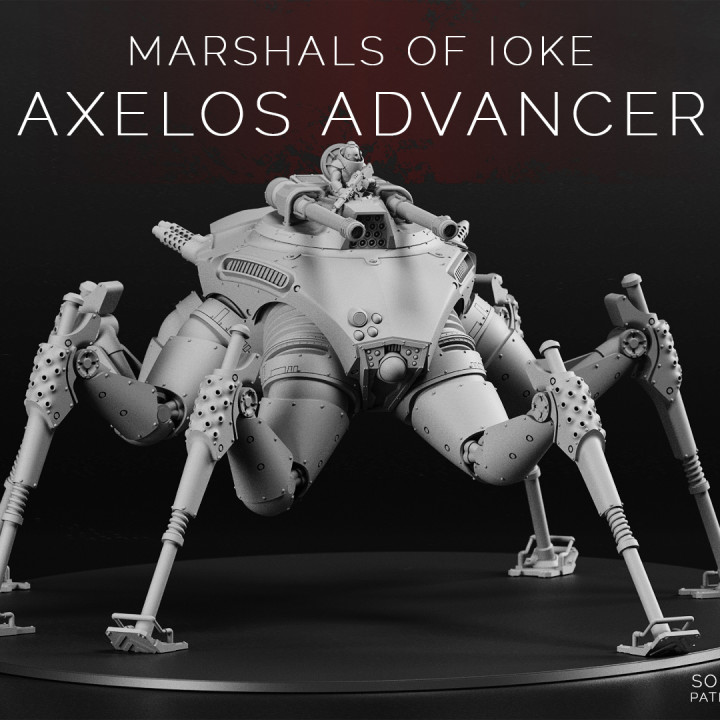 3D Printable [LEGACY] Marshals of Ioke - Axelos Advancer by Solwyte Studio