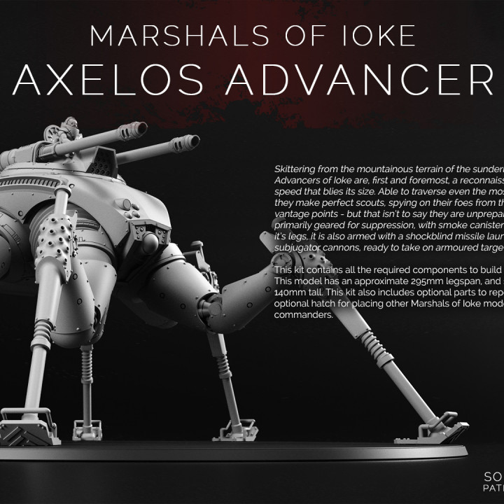 3D Printable [LEGACY] Marshals of Ioke - Axelos Advancer by Solwyte Studio
