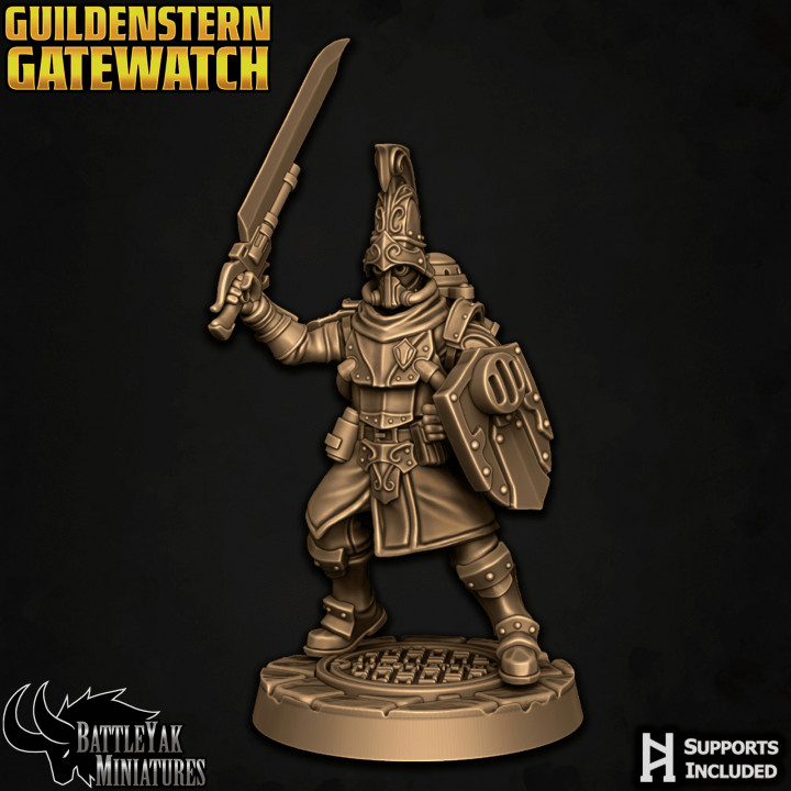 3D Printable Gatewatch Officer Close-Combat Unit by Battle Yak Miniatures