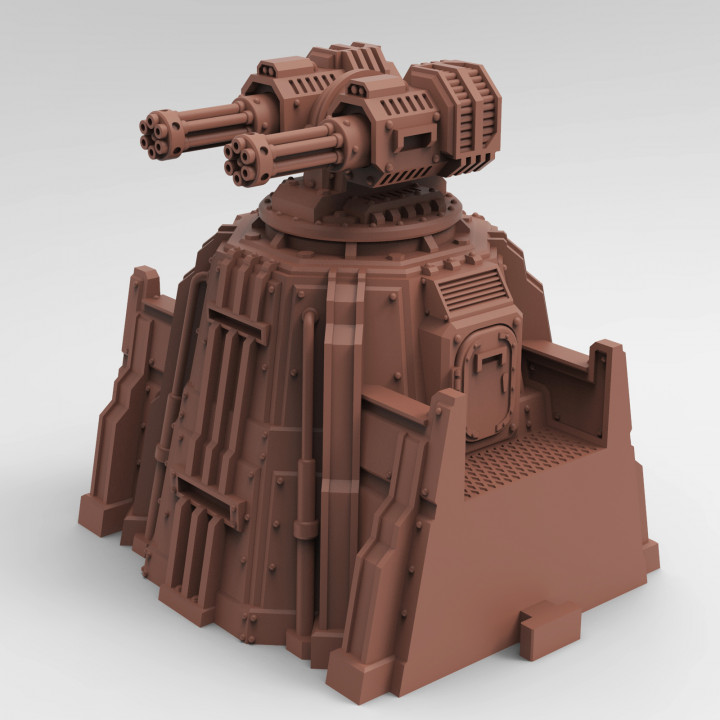 3D Printable Medium Defense Turret by Tesseract Tomb