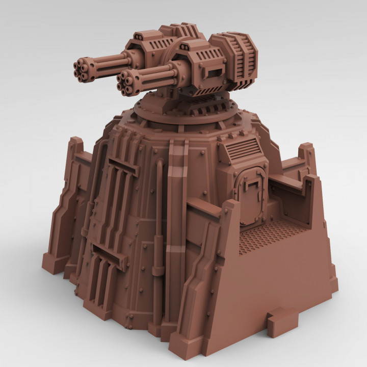3D Printable Medium Defense Turret by Tesseract Tomb