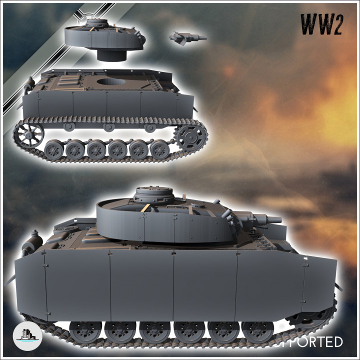 3D Printable Panzer III Ausf. N - Germany Eastern Western Front ...