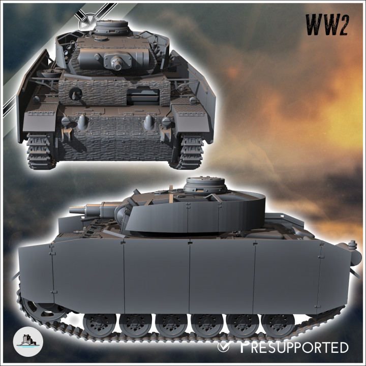 3D Printable Panzer III Ausf. N - Germany Eastern Western Front ...
