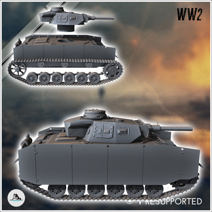 3D Printable Panzer III Ausf. M Flammpanzer (Sd.Kfz. 141-3) - Germany ...
