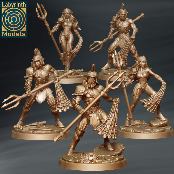 3D Printable Gladiators Collection Vol. 1 - 32mm scale by Labyrinth Models