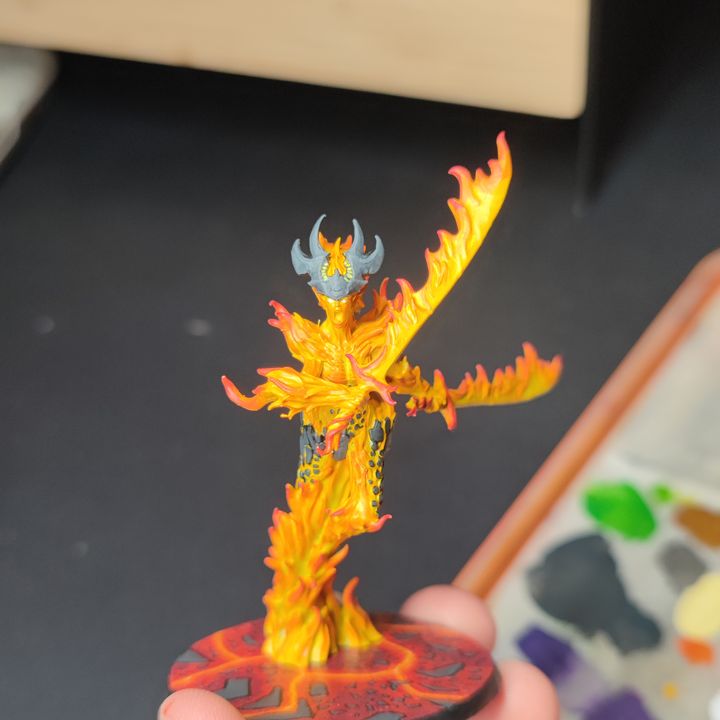 3D Print of Fire Elemental Female Swords / Ancient Inferno / Flame Element / Efreeti / Ifrit ...