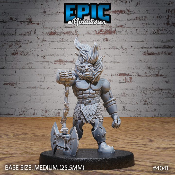 3D Printable Fire Dwarf Set / Azer Dwarven Warrior / Inferno Fighter ...