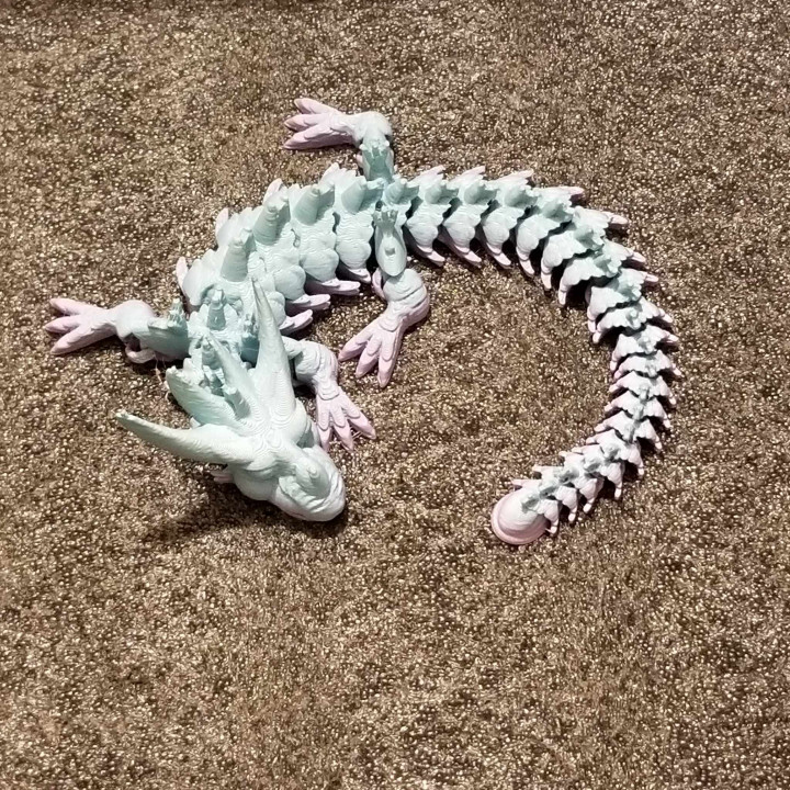 3D Printable Shakaworld3d Horned Spine Dragon 180mm X 180mm Year of the ...