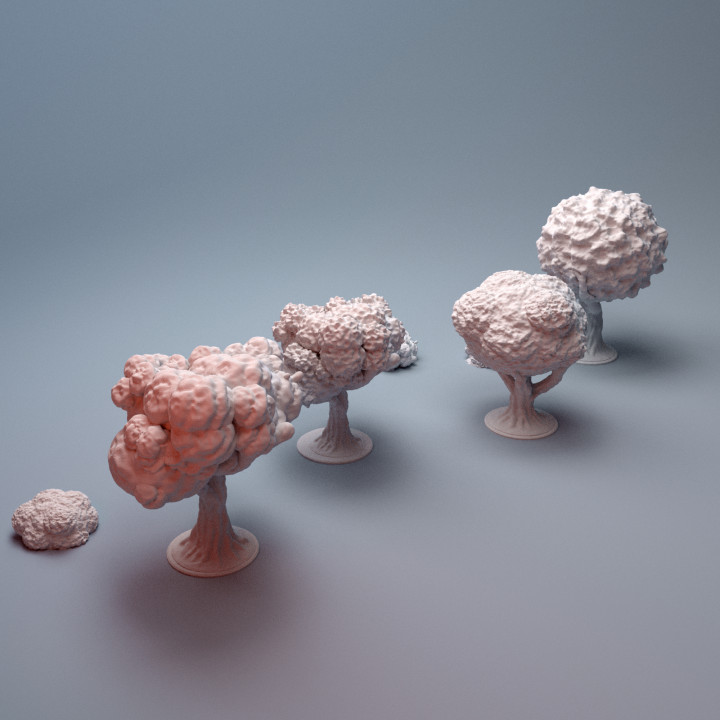 3D Printable Urban Small Trees Bundle 28mm by Corvus Games Terrain