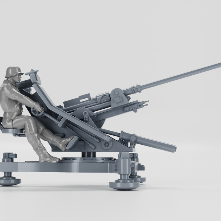 3D Printable Anti-aircraft gun 37mm Flak 36 + Gun operator (Germany ...