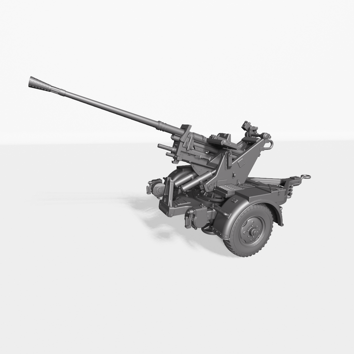 3D Printable AA gun 37mm FlaK 37 (on wheels+on cross)+Gunner (Germany ...