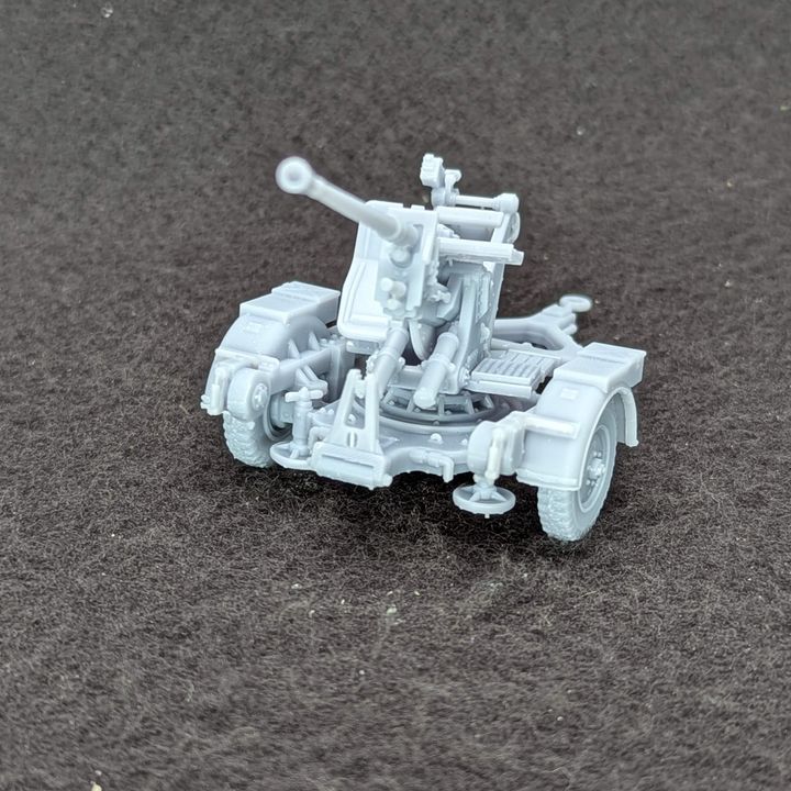 3D Printable AA gun 37mm FlaK 37 (on wheels+on cross)+Gunner (Germany ...