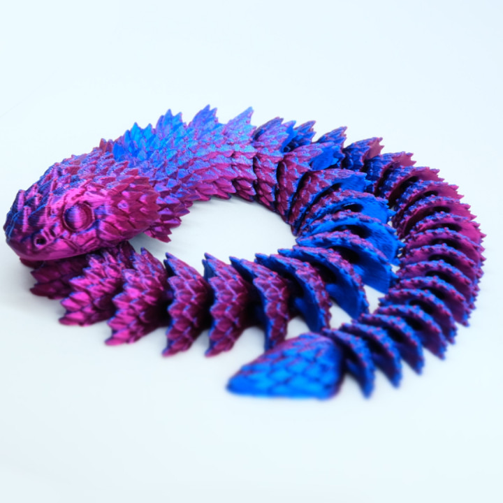 3D Printable Articulated Snake - Print-in-Place by ThePrintingBros
