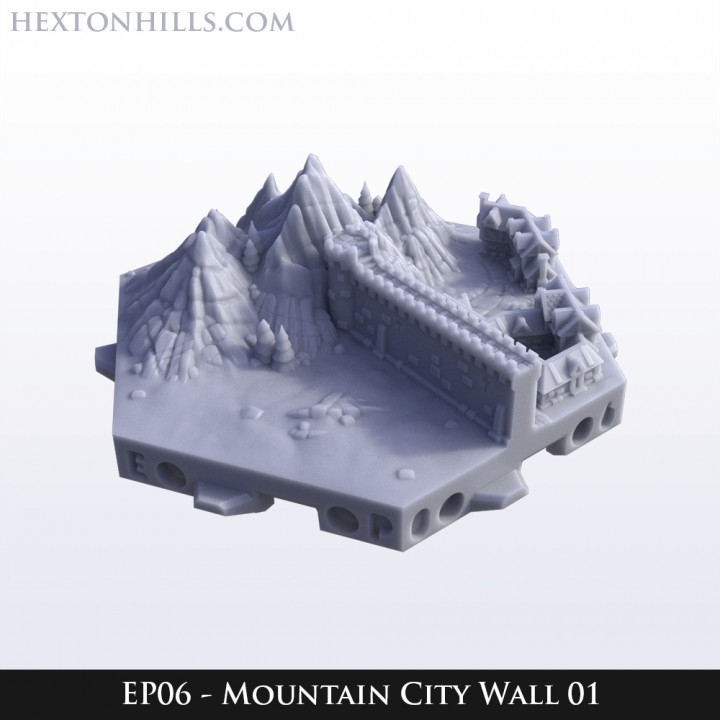 3D Printable Hexton Hills Epic Cities Mountain Edge Set 01 by Hexton Hills