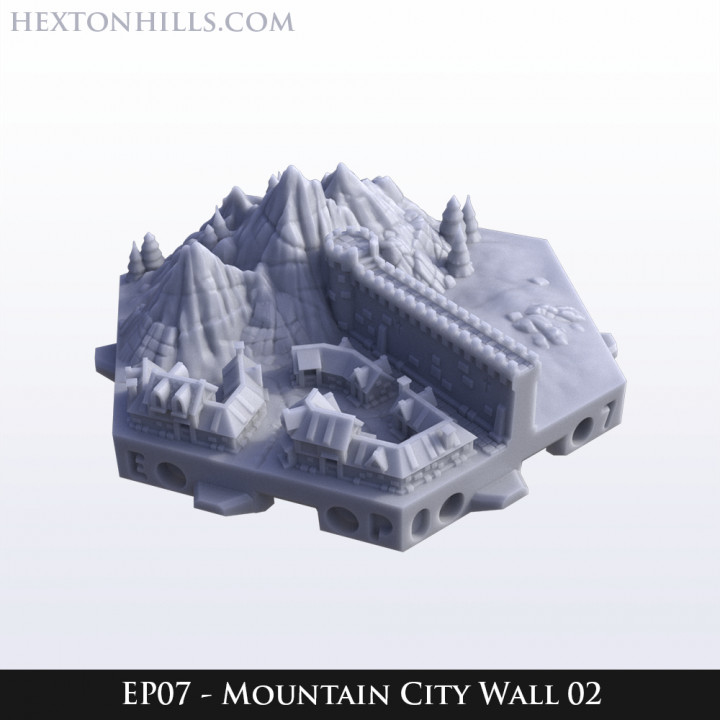 3D Printable Hexton Hills Epic Cities Mountain Edge Set 01 by Hexton Hills