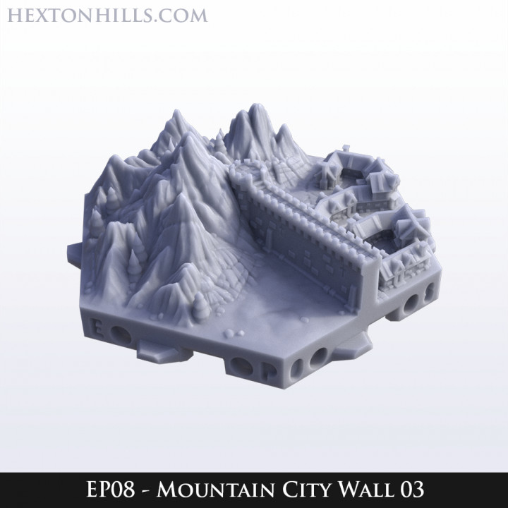3D Printable Hexton Hills Epic Cities Mountain Edge Set 01 by Hexton Hills