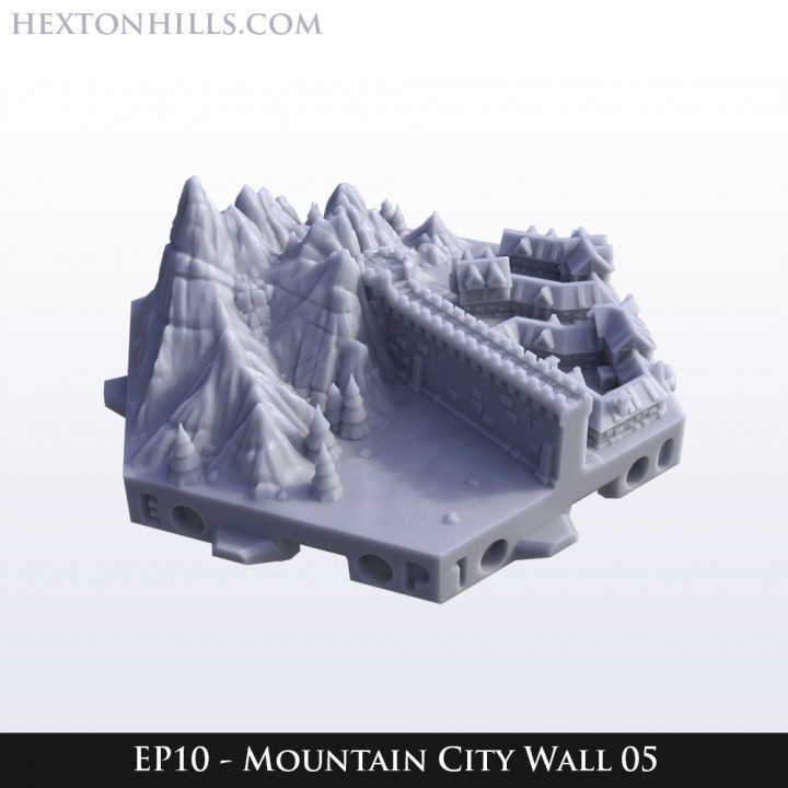 3D Printable Hexton Hills Epic Cities Mountain Edge Set 01 by Hexton Hills