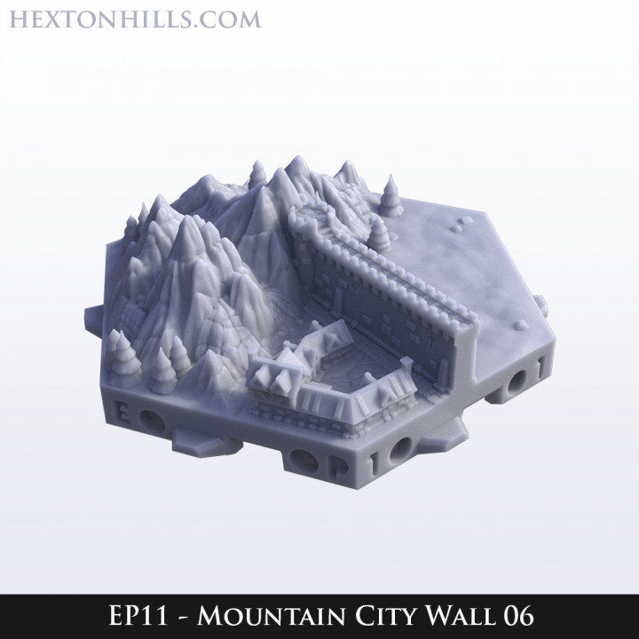 3D Printable Hexton Hills Epic Cities Mountain Edge Set 01 by Hexton Hills