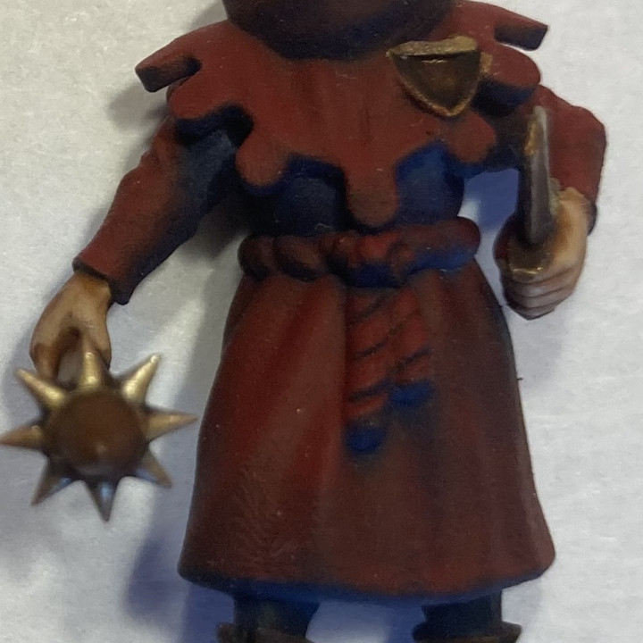 3D Printable Medieval Warrior Priest Miniatures - Clubs by Chris