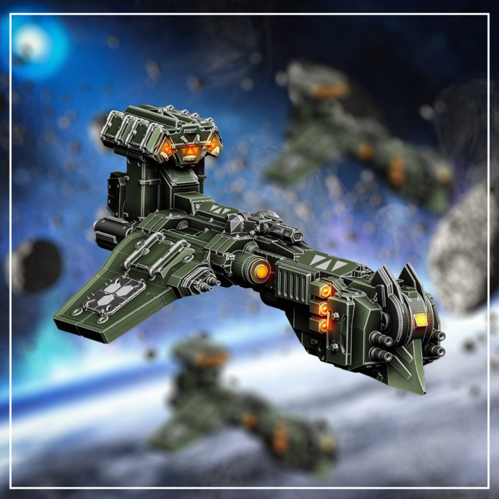 3D Printable Sanctus Manipulus Destroyer (Solar Drift) by ZBSminiatures