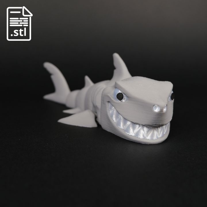 3D Printable Bro Megalodon Shark - Print-in-Place | STL file for 3D ...