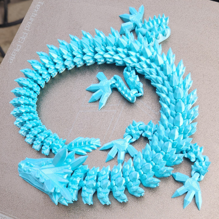 3D Print of Articulated Ice Dragon - Print-in-Place | Flexi dragon ...