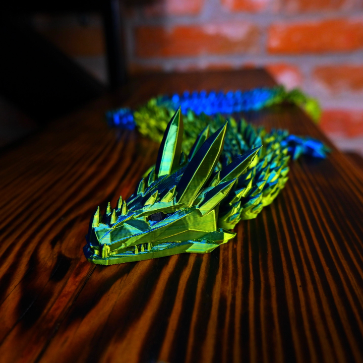 3D Printable Articulated Ice Dragon - Print-in-Place | Flexi dragon ...